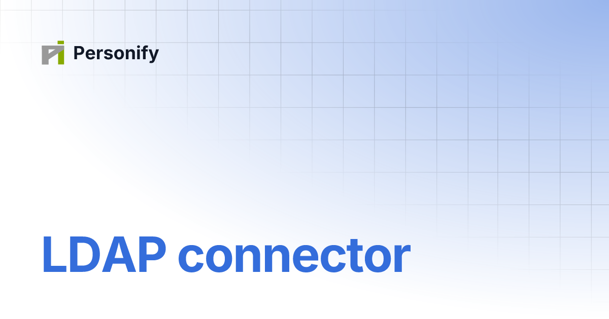 Ldap Connector Personify